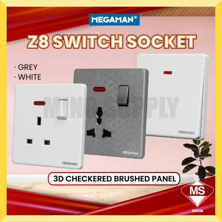 [SIRIM] MEGAMAN Z8 Switch Socket Power Wall Switches Plug 13A 15A 20A ...