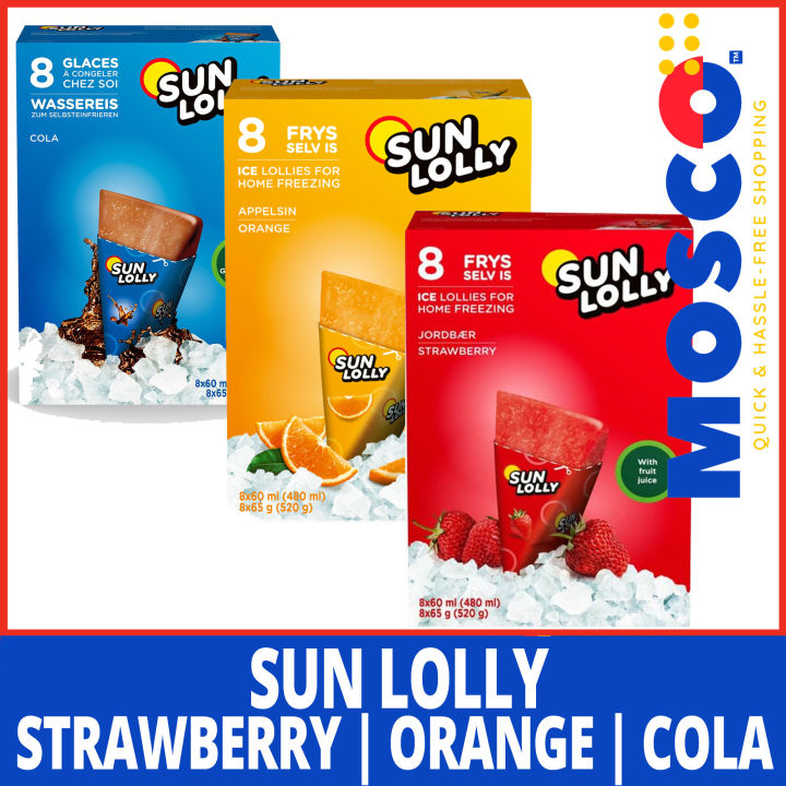 Sun Lolly Ice Pop Cola ♦ Sun Lolly Orange ♦ Sun Lolly STrawberry 480ml | Lazada PH