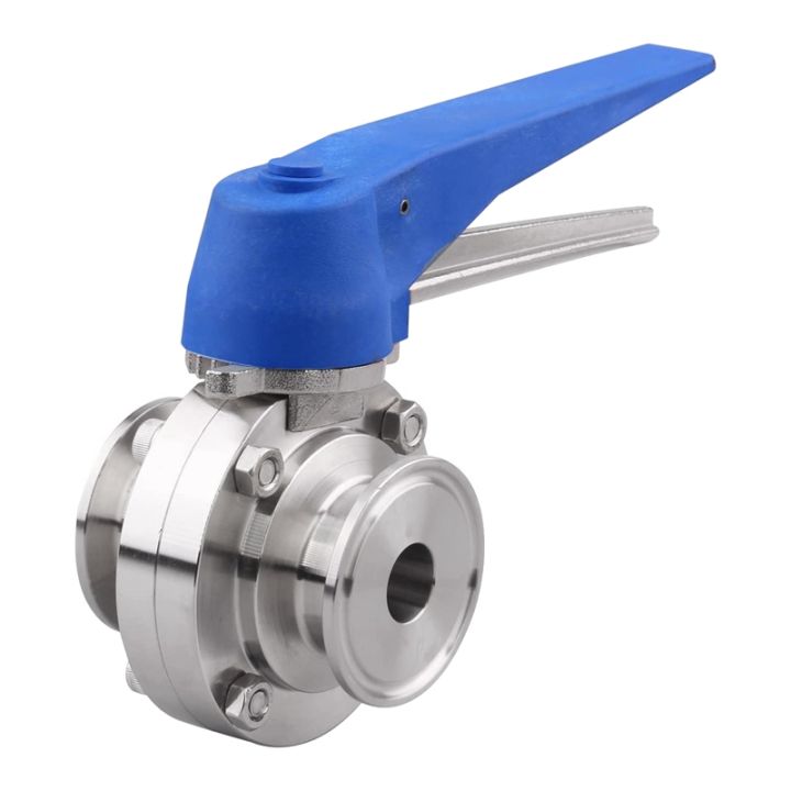 (MYTO) Butterfly Valve with Blue Trigger Handle Stainless Steel 304 Tri ...