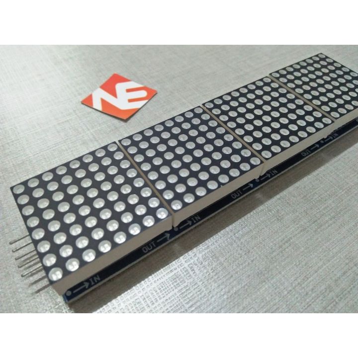 MAX7219 Dot Matrix Display Red 4 Led Module MAX 7219 Display Arduino Raspberry Pi STM32 Microbit ...