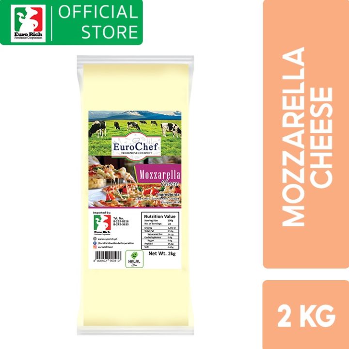 Euro Chef Mozzarella Cheese Block 2kg | Lazada PH
