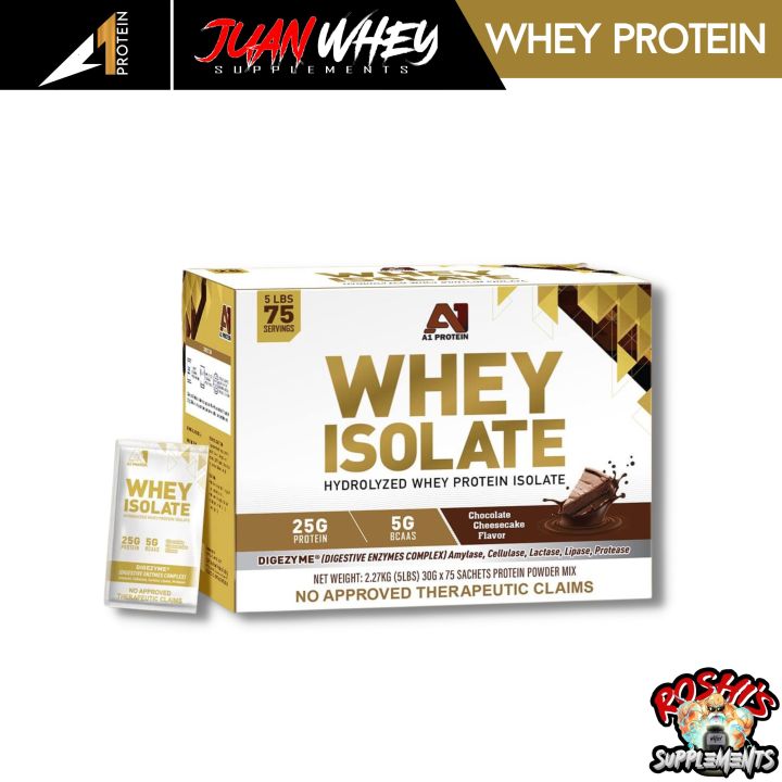 A1 PROTEIN HYDROLYZED WHEY ISOLATE 5LBS 75 SERVING SACHETS WITH ...