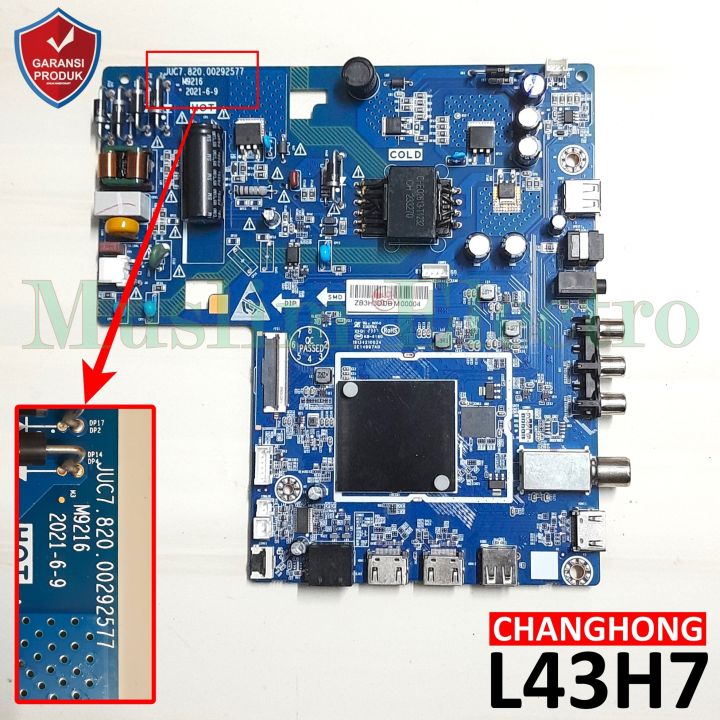 Mainboard LED TV Changhong L43H7 43H7 JUC7.820.00292577 | Lazada Indonesia