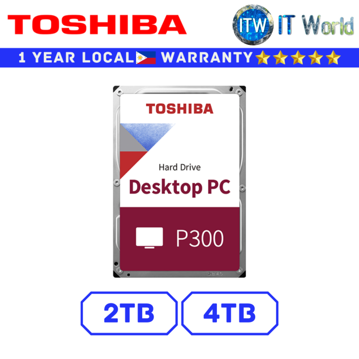 Toshiba Hard Drive HDD P300 2TB Desktop PC 3.5" SATA 6Gbit/s Internal ...