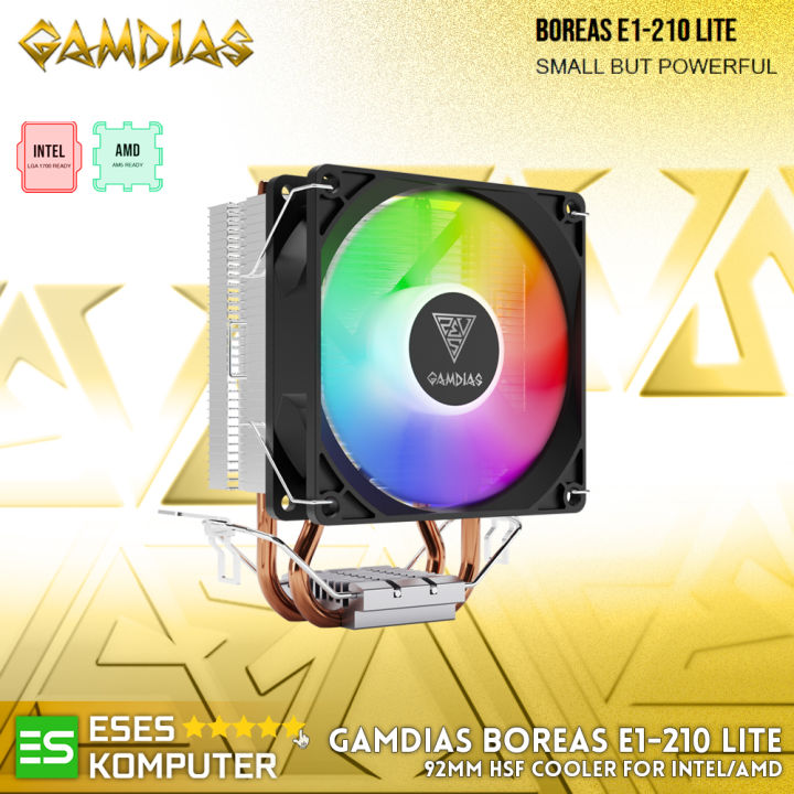 HSF GAMDIAS BOREAS E1-210 LITE Rainbow | 92mm Single Tower Air CPU ...