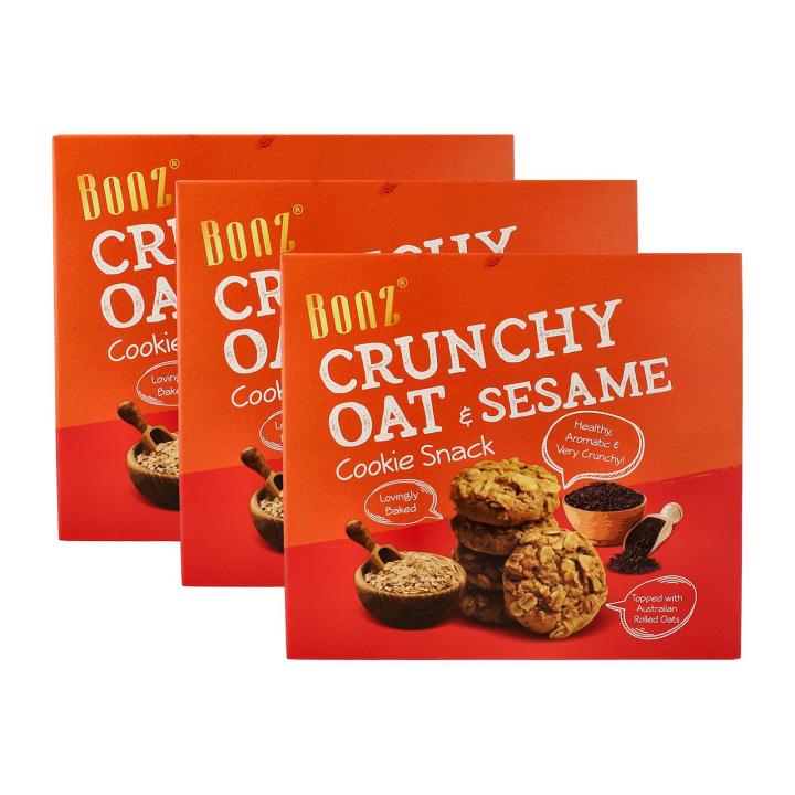 Bonz CRUNCHY OAT & SESAME COOKIE SNACK 100G X 3 | Lazada Singapore