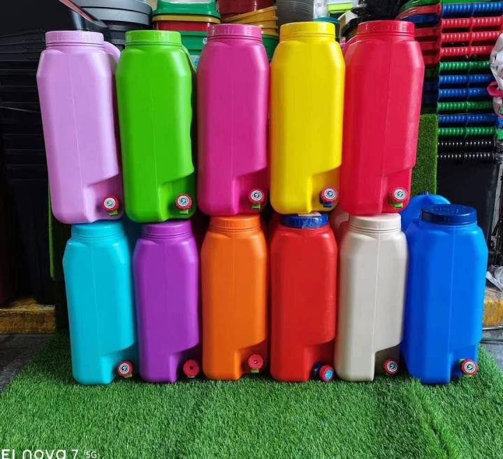 20 litter 1 pcs 5 galon water container w/ faucet 43x17x32cm | Lazada PH