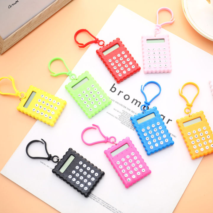 LYM Student Mini Electronic Calculator Biscuit Shape School Office Mini ...