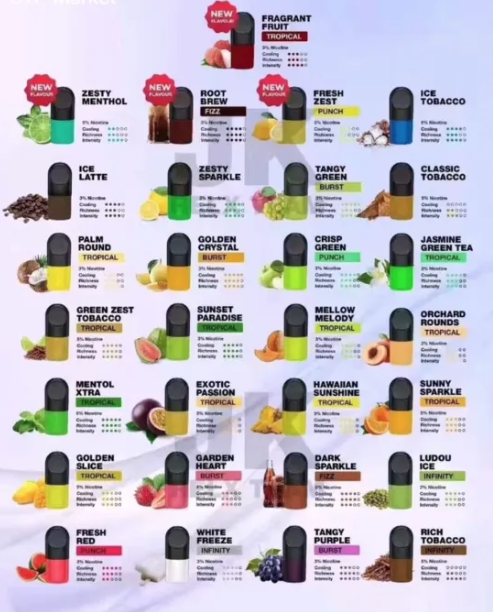 100% Original Relx Infinity and Essential 4th Generation flavour refill ...