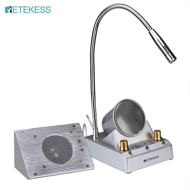 Retekess TW105 5W Dual Way Window Counter Intercom Dual-way Counter ...