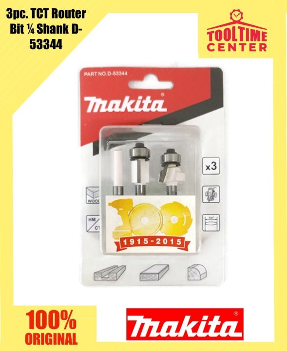 Makita 3pc. Router Bit Set 1/4 Inches Shank Model: D-53344 | Lazada PH