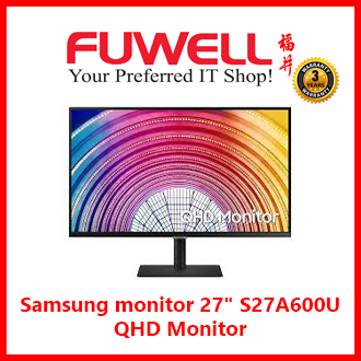 SAMSUNG S27A600UUE 27" QHD 5ms IPS Monitor with USB Type-C [3 Years ...