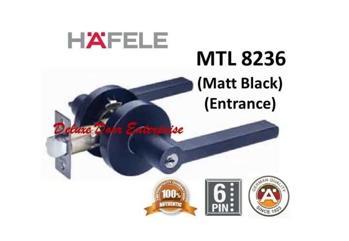 Hafele Tubular Handle MTL8236 matte black/ MTL-8236 / Matt Black ...