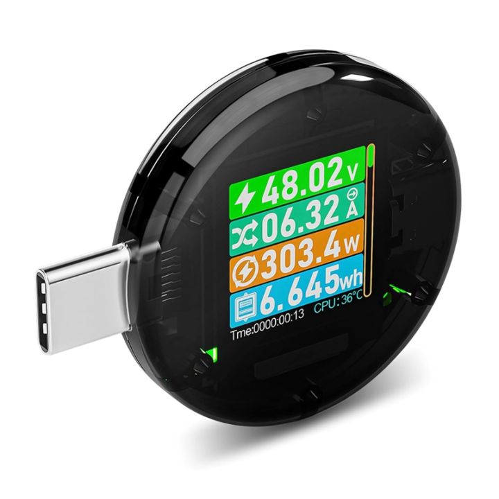 USB C Power Meter Tester, USB Multimeter Voltage Current Amp Volt ...