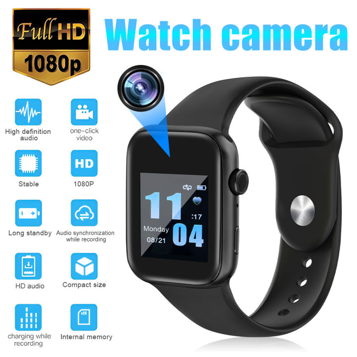 Watch Camera Time Display 1080P Full HD Voice Video Recorder Wearable ...