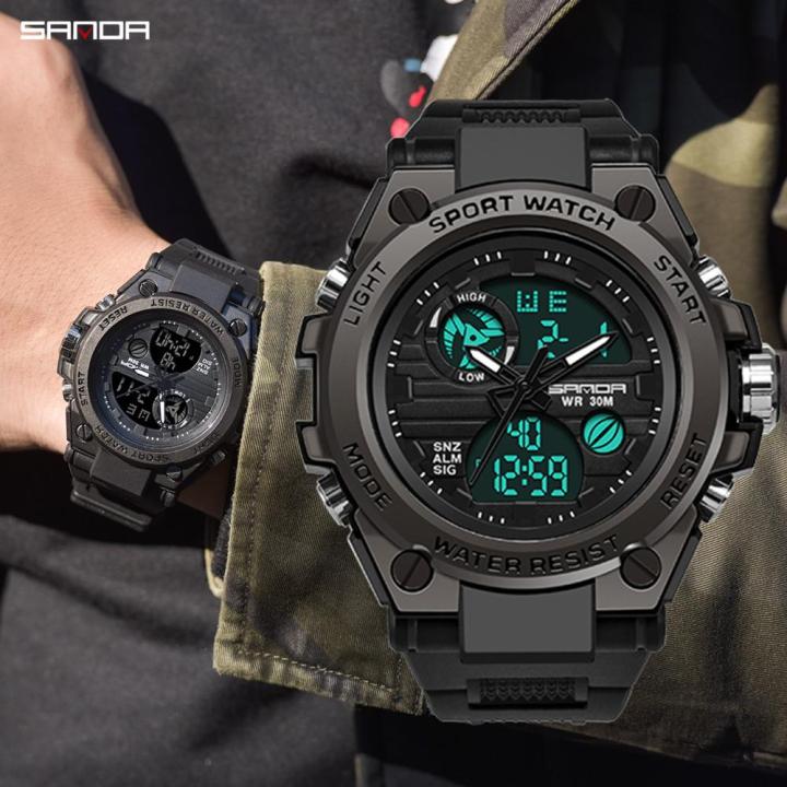 SANDA Men Sports Watch Top Brand Luxury Military Watch Quartz 739 Men's ...