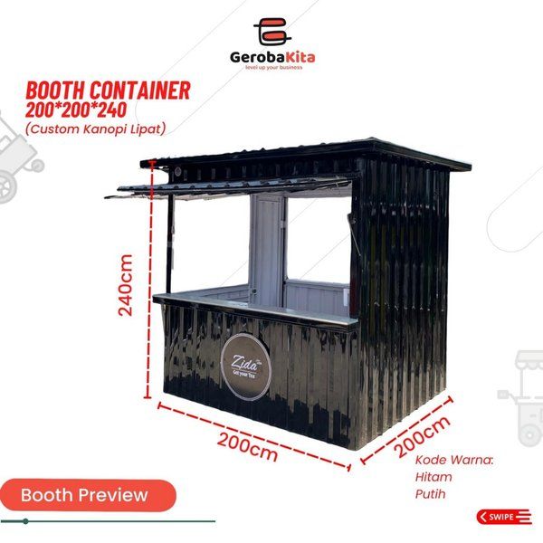 booth kontainer ukuran 200x200x240 custom | Lazada Indonesia