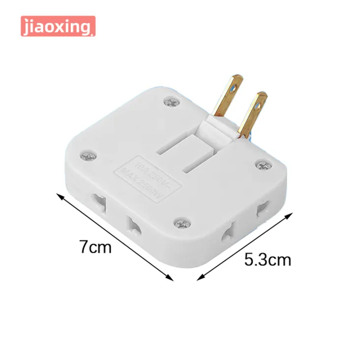 jiaoxing US Plug And Socket 3 In 1 Extension Travel Adaptor AC Outlet ...