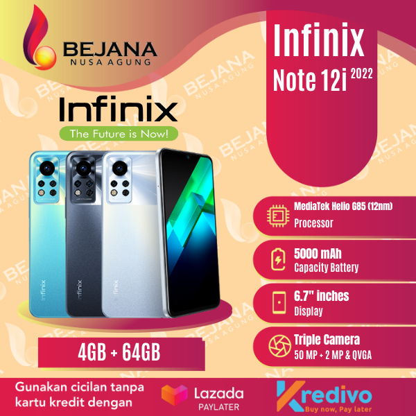 Infinix Note 12i 2022 [X677] Smartphone ( Ram 4GB + Rom 64GB ) Garansi ...