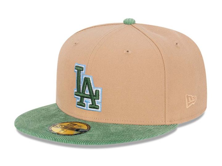 Los Angeles Dodgers MLB Oasis Corduroy Green Camel 59FIFTY Fitted Cap ...