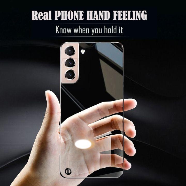 Ultra Thin Transparent Frameless Phone Case for Samsung S21 S20 Note20 Ultra S10 Note 10 Plus ...