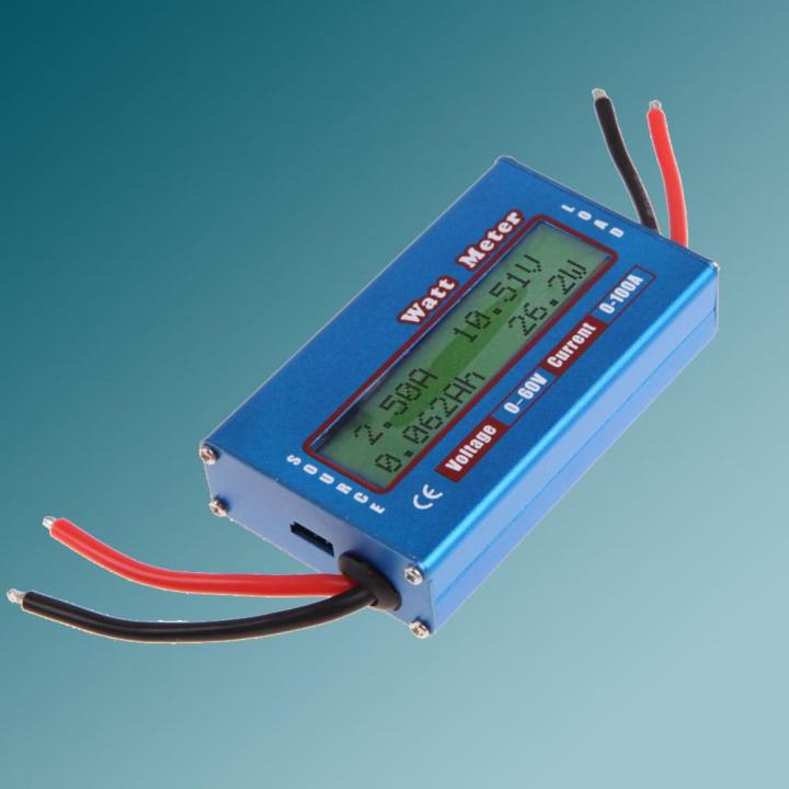 DC Power Analyser Watt Volt Amp Meter LCD Digital Display 12V 24V Solar ...