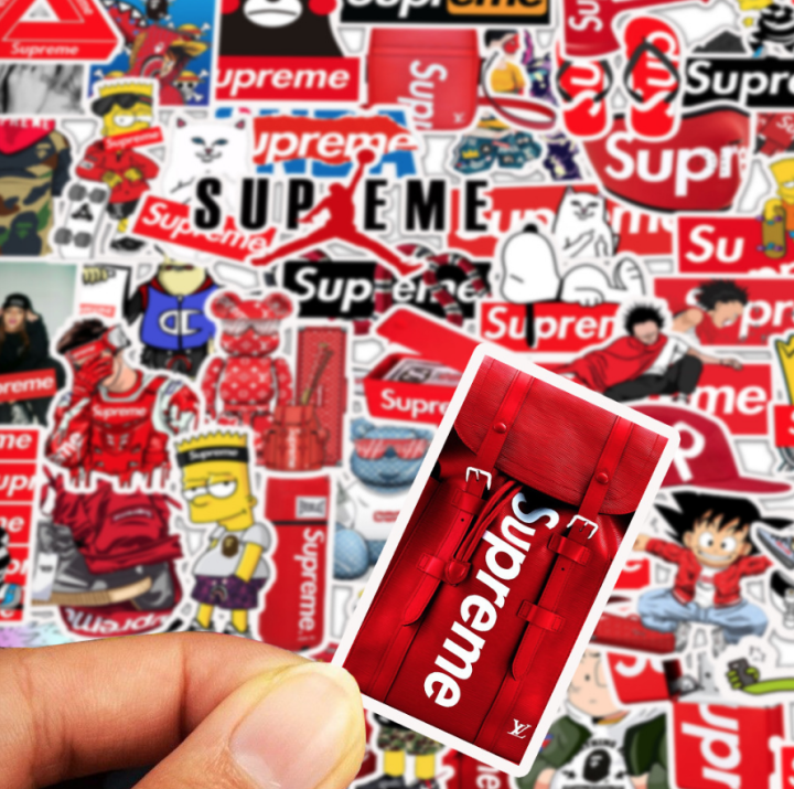 Sup Supreme sticker สติกเกอร์กันน้ำรูปแบบที่แตกต่างกัน, 50 ชิ้น dragon ...