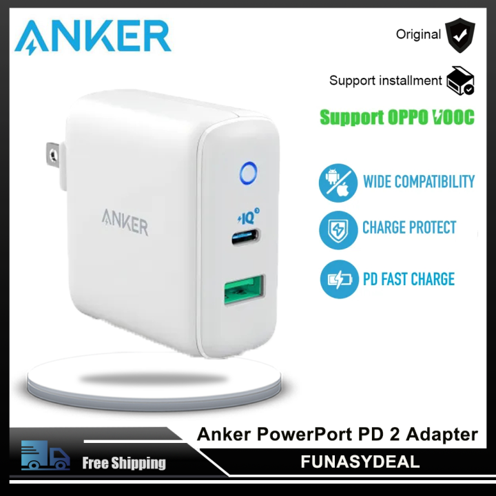 Anker PowerPort PD 2 Adapter 33W Output Support OPPO VOOC Fast Charge ...
