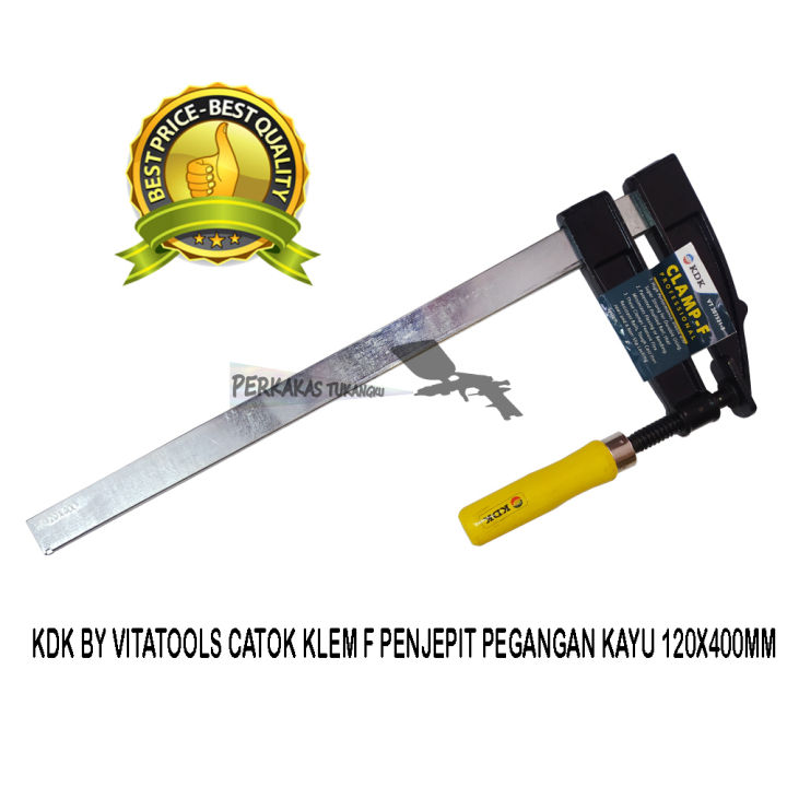 KDK by Vitatools Klem Catok Clamp F Penjepit Kayu Ukuran Panjang 40 Cm 120x400mm | Lazada Indonesia
