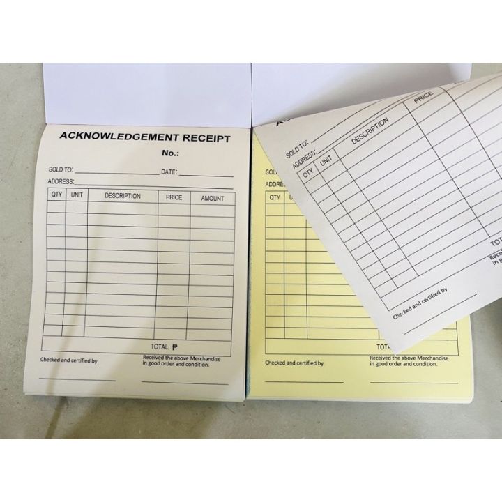 SALES INVOICE, ORDER RECEIPT, DELIVERY RECEIPT, ACKNOWLEDGEMENT ...