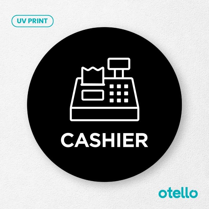 Murah Cashier Sign Board Kasir Acrylic Signage Sticker Label Papan ...