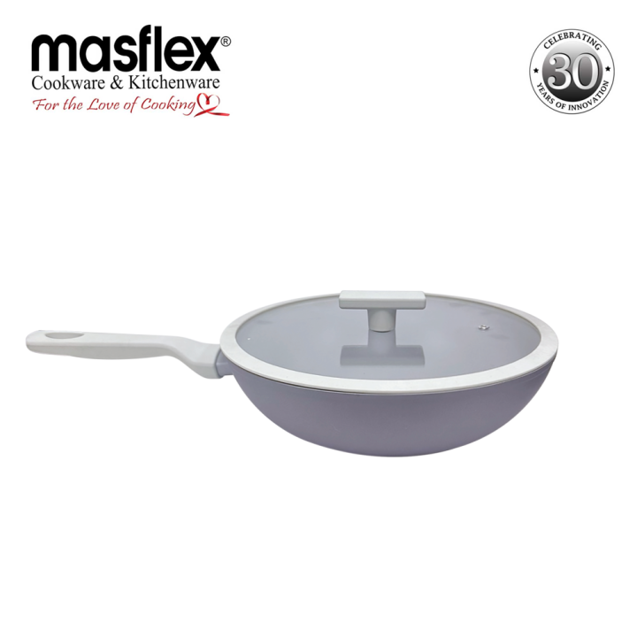 Masflex Ultimate Forged Wok with Glass Lid | Lazada PH
