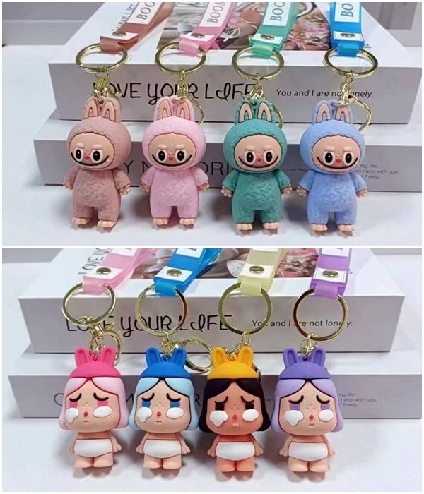 พวงกุญแจ ลายการ์ตูน cry baby ครายเบบี้ labubu ลาบูบู้ งานสวย น่ารักสุดๆ ...