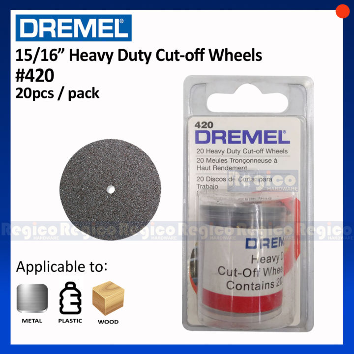 Dremel 420 15 16 Heavy Duty Cut off Wheels 20pcs set Dremel Accessories Regico Hardware Lazada Lazada PH