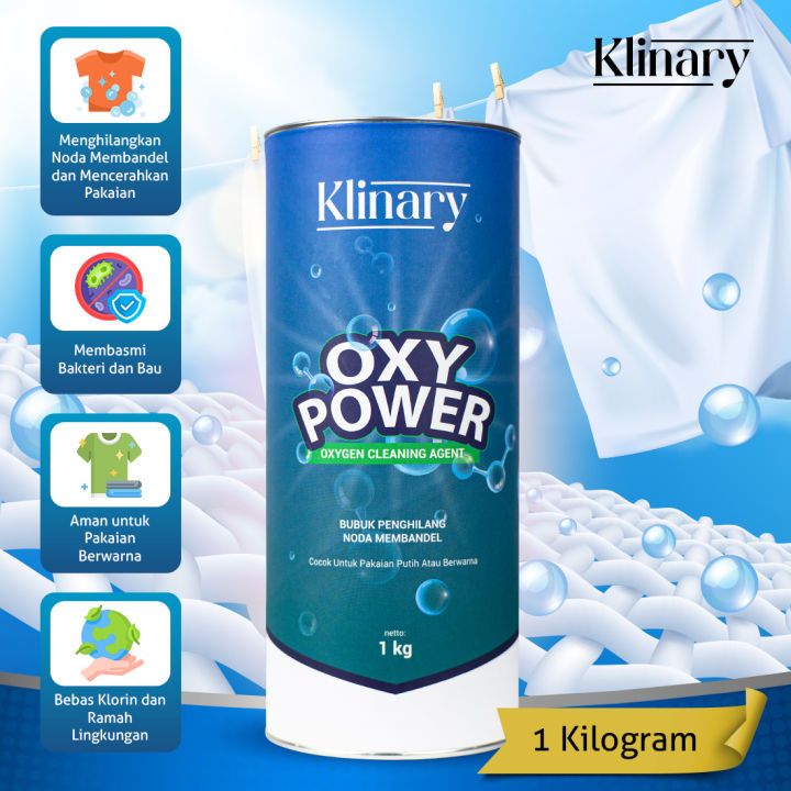KLINARY OXY POWER Penghilang Noda & Pencerah Warna Pakaian 1000 GRAM ...