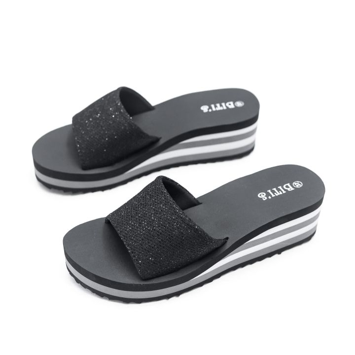 [Hoàn Xu] DÉP LÊ XỐP QUAI NGANG NỮ BITI'S BXW006500 (ĐEN + NÂU) - BITIS ...
