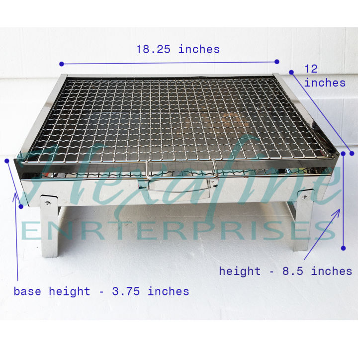 Stainless Portable BBQ Grill with mesh wire for Camping Barbecue ...