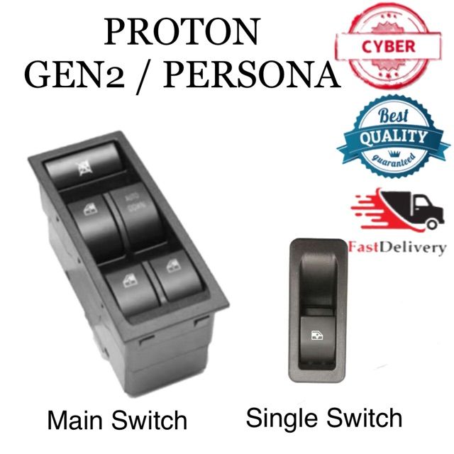 Proton Gen2/Persona Old l Exora Power Window Main Switch/Single Switch ...