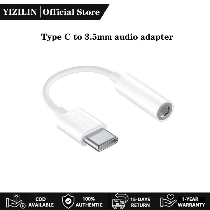 Yizilin Type C to 3.5mm Headphone Jack Adapter Earphone Audio Conventer ...