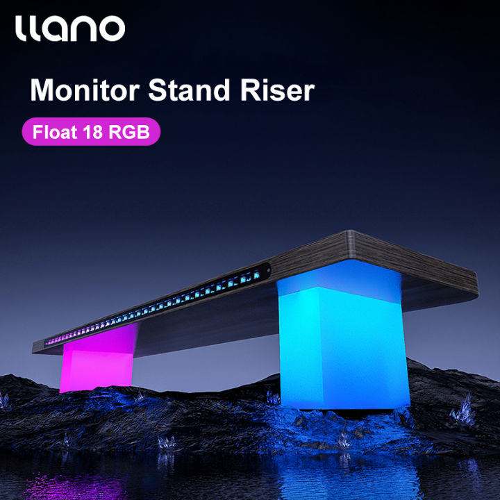 LLANO Monitor Stand With RGB Light Computer Screen Increased Shelf ...
