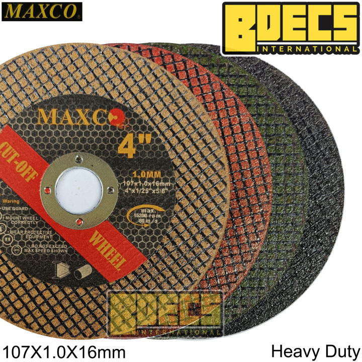 MAXCO Cutting Disc Heavy Duty Superthin 4" (25 Pcs) for metal HD ...