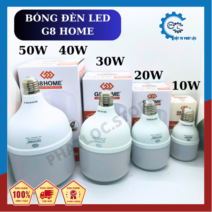 Bóng đèn led G8 HOME 40W 30W 20W 10W chính hãng tản nhiệt nhôm siêu ...