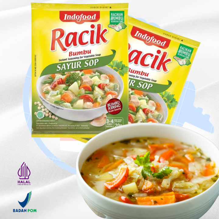 Indofood Racik Sayur Sop 20g Indonesia Instant Seasoning for Making ...