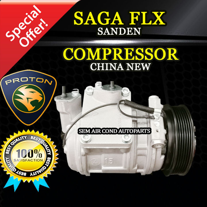 PROTON SAGA FLX OEM CHINA NEW SANDEN SD COMPRESSOR/ KOMPRESOR (CAR ...