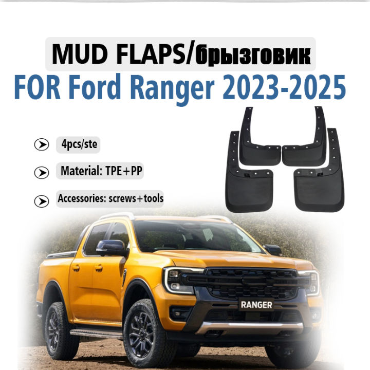 Front Rear 4PCS 2023 2024 2025 FOR Ford Ranger Mud Flaps Guard Splash ...