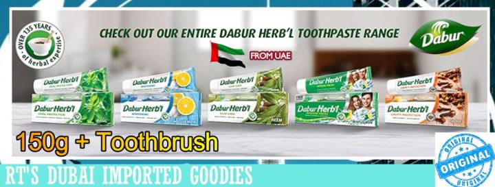 Dabur Herbal Toothpaste Oral Protection Natural Gel Toothpaste 150g ...