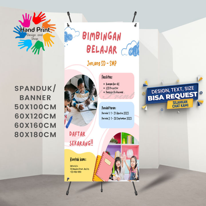 Spanduk Banner MMT Promosi Bimbel Course Kursus Belajar Bahasa Inggris ...