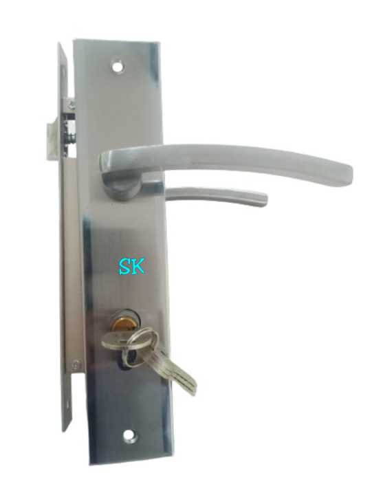 Kunci Pintu Komplit Stainless Motif - Handle Pintu Set Ukuran Besar L ...