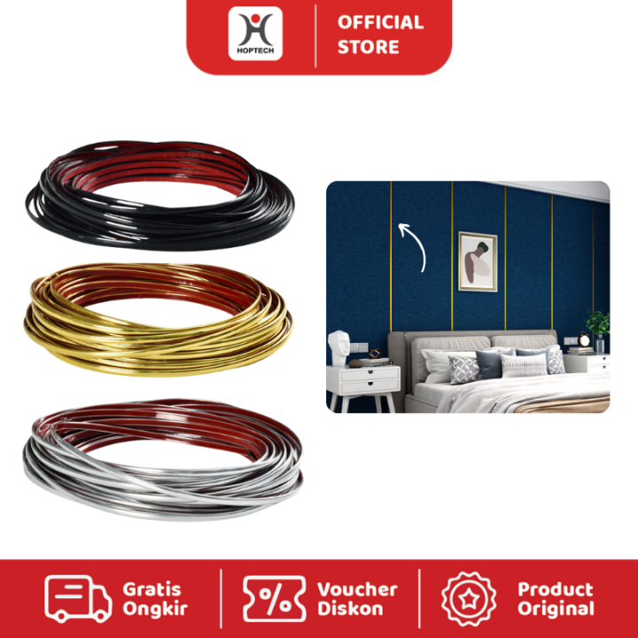 WALL STICKER PANJANG 1 METER / LIST PLAT STRIP MIRROR / LIST PLAT STRIP ...