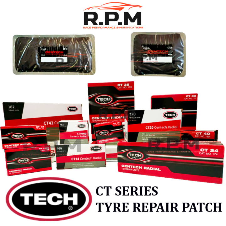 TECH CENTECH RADIAL REPAIR PATCH Tyre Repair Kit Radial Nail Hole ...